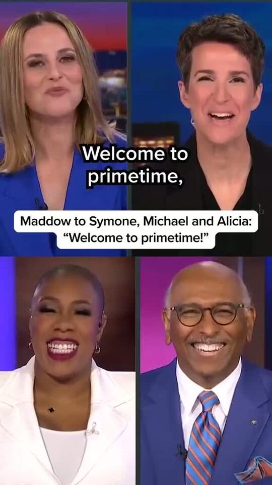 Rachel Maddow welcomes the new co-hosts of @The Weeknight on MSNBC ...