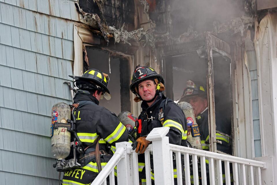 MA Firefighter Falls Through Floor Battling Two-Alarm House Fire ...