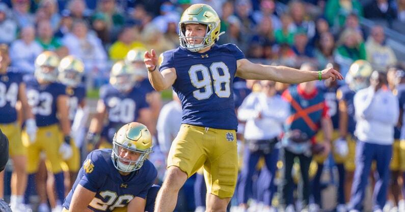 Notre Dame kicker Mitch Jeter details in-season injury, how he overcame ...