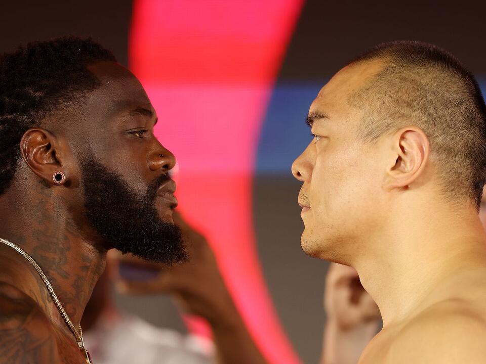 Face off! Deontay Wilder stares down Zhilei Zhang in Riyadh ... Face off! Deontay Wilder stares down Zhilei Zhang in Riyadh ...