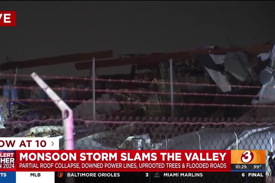 Warehouse worker missing after microburst causes roof collapse in ...