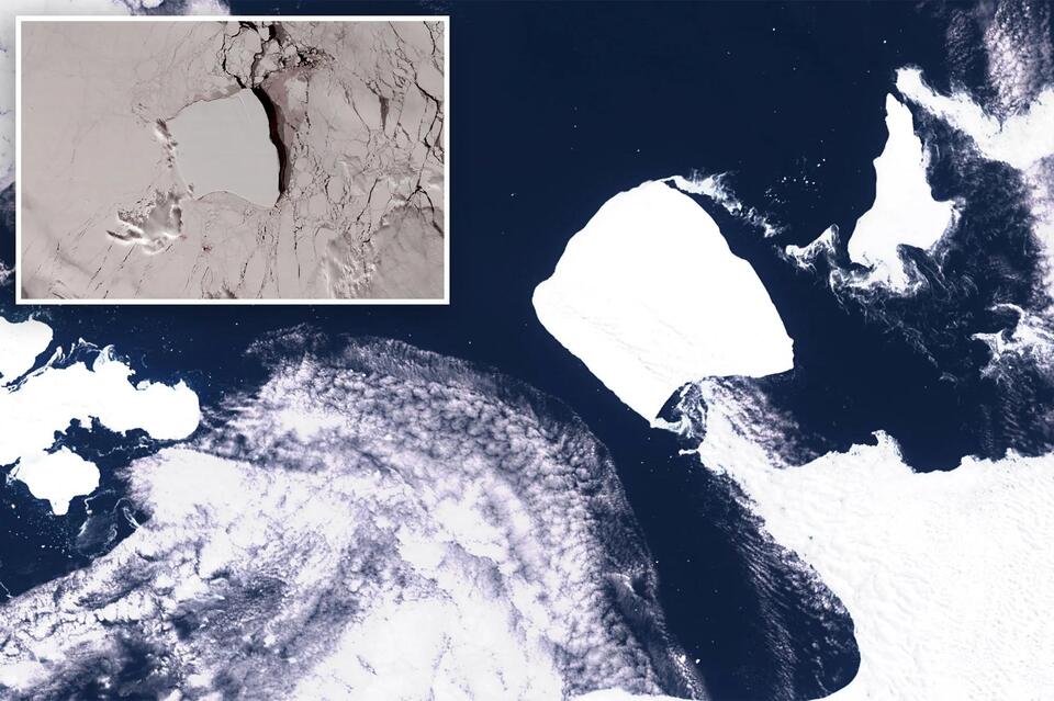 A23a, an iceberg 3 times the size of NYC, floats away 37 years after ...