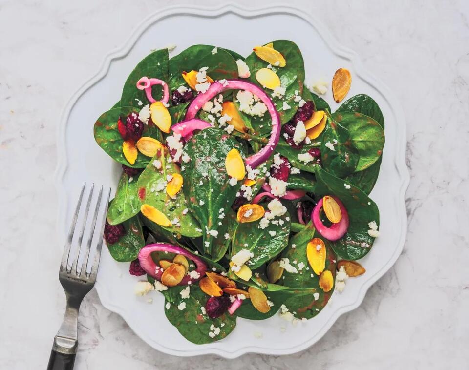 Recipe: Spinach Salad With Prickly-Pear Vinaigrette from National ...