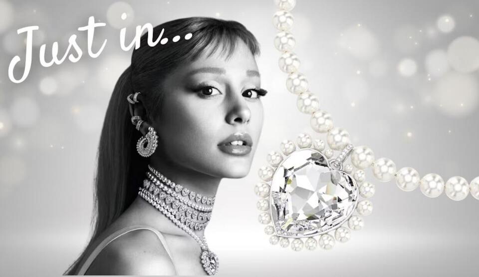 Ariana Grande’s new Swarovski collection is a lesson in pearl core ...