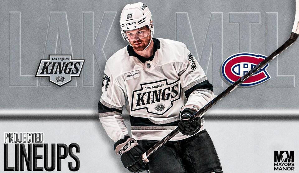 Projected Lineups: Kings at Habs, Pregame Notes as LA Puts Road Points ...