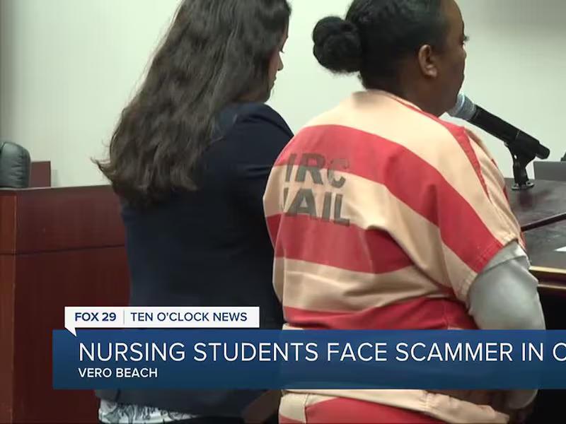 Nursing students face scammer in court