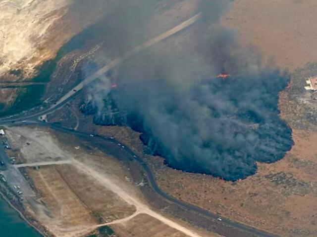 VIDEO: Antelope Island wildfire fully contained after evacuations