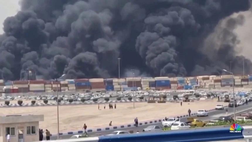 A massive explosion at an Iranian port linked to missile fuel shipment ...