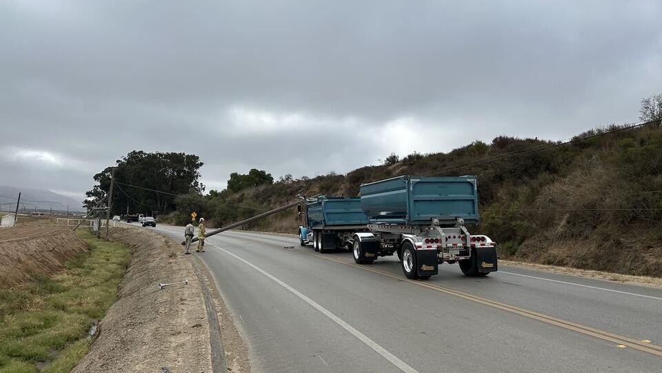 Semi-Truck Accident Shuts Down Foxen Canyon Road in Electrical Hazard ...