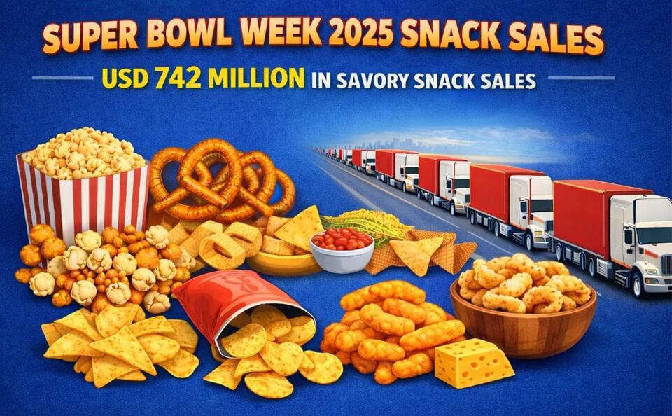 Super Bowl Week 2025 drives USD 742M in savory snack sales, Circana ...