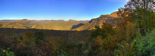 A fleeting autumn illusion transforms a North Carolina mountain into an ...