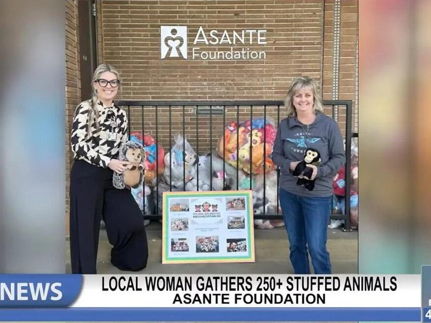Local woman gathers more than 250 stuffed animals for Asante Foundation