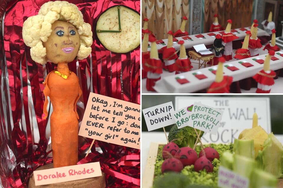 Squash Donald Trump, corn papal conclave stun at vegetable carving ...