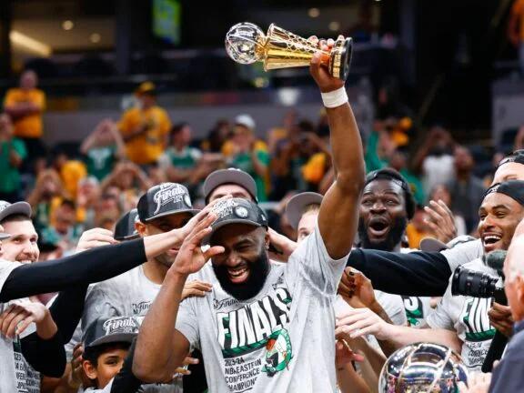Jaylen Brown wins Larry Bird Trophy for ECF MVP by one vote in Celtics ...