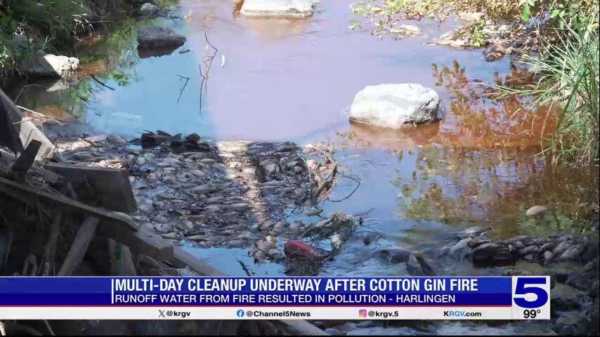 Cleanup underway after pollution from Harlingen fire causes foul odor ...