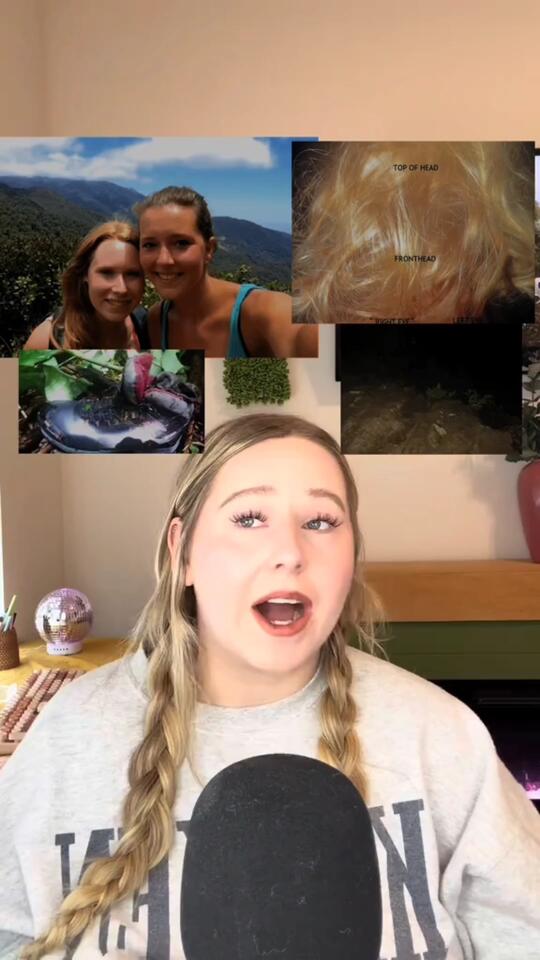 The last photo of the back of her head on camera is literally ...