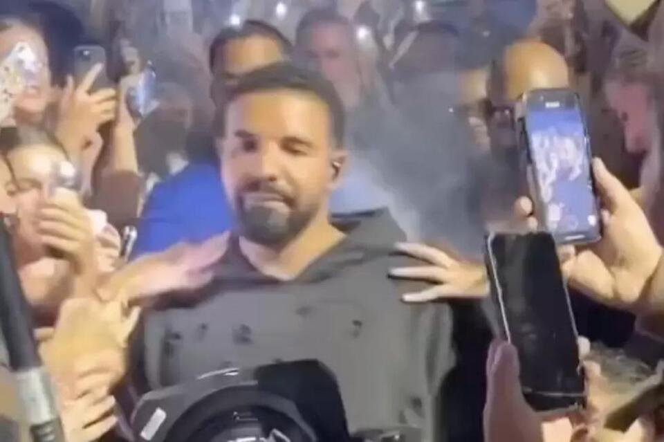 Drake Leans Into the Hate With Hoodie Full of Bulletholes and Actual ...