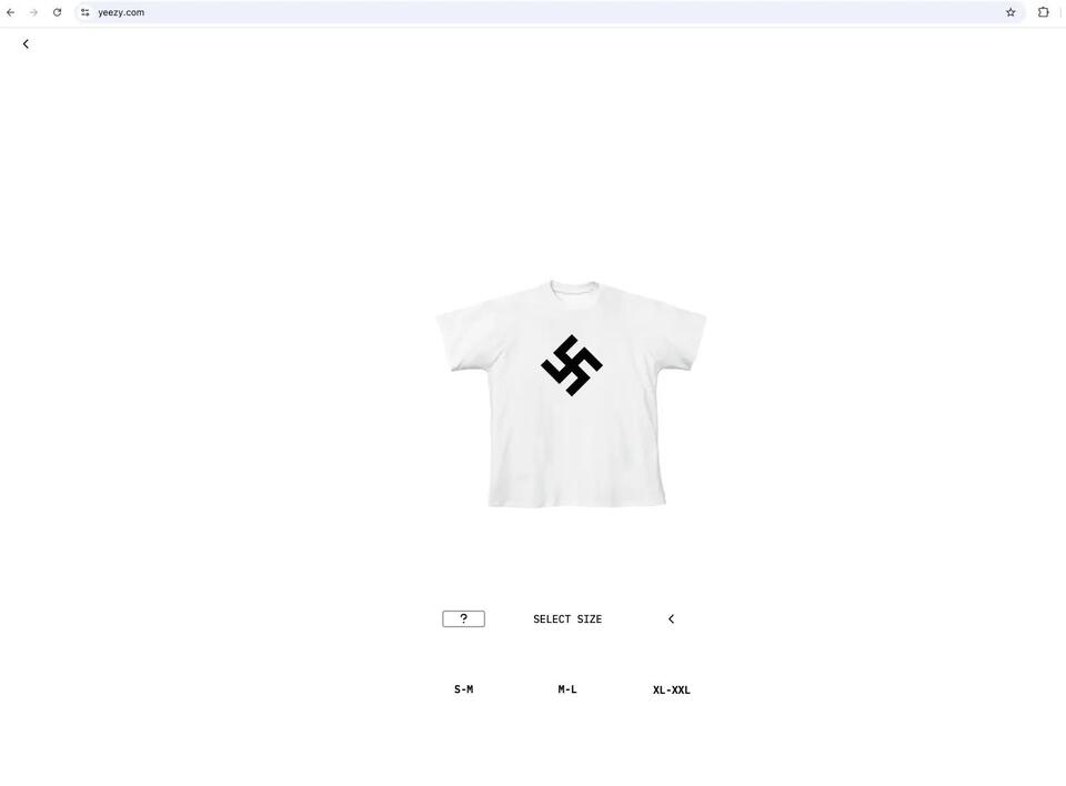 Kanye West’s Yeezy Merch Store is Only Selling a Vile Swastika T-shirt ...