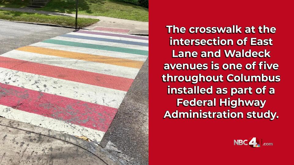 Rainbow crosswalk near Ohio State restored after vandalism incident ...