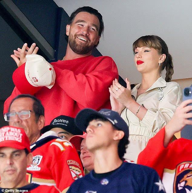 All the Easter eggs in Taylor Swift's outfit at hockey game after Travis Kelce marriage rumors ...