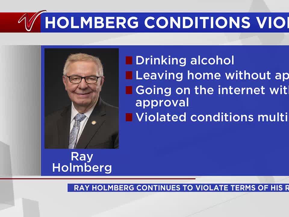 Ray Holmberg continues to violate terms of his release