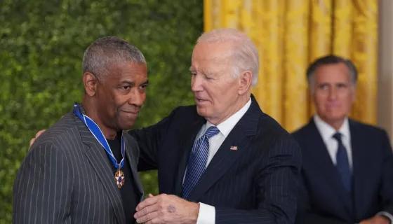 Denzel Washington, Magic Johnson Blessed With Presidential Medal Of ...