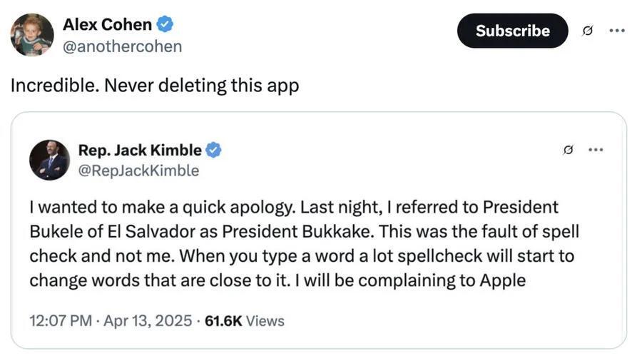 Fact Check: 'Rep. Jack Kimble' Did NOT Post Apology About President ...