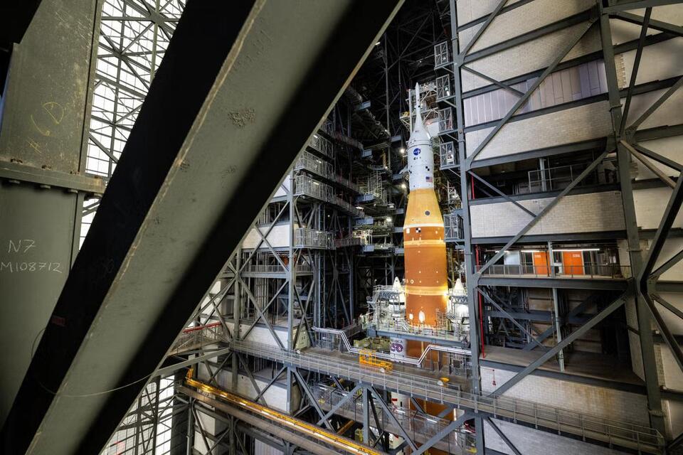NASA's new moon rocket heads to the pad ahead of astronaut launch as ...