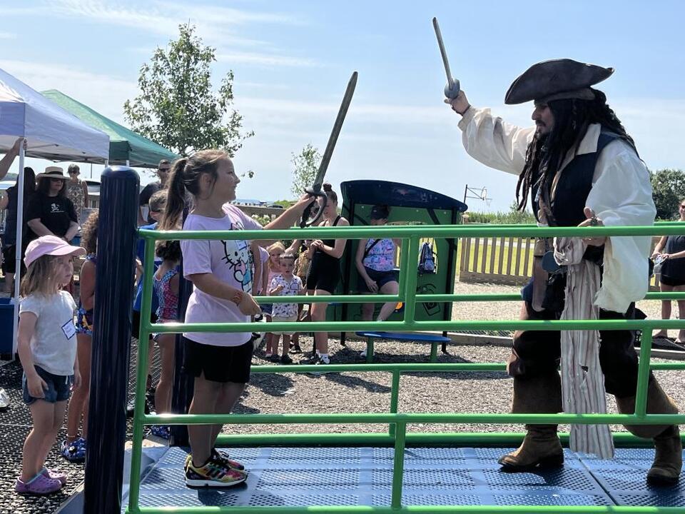 A playground parlay: Captain Jack Sparrow sets sail for Swifts Beach