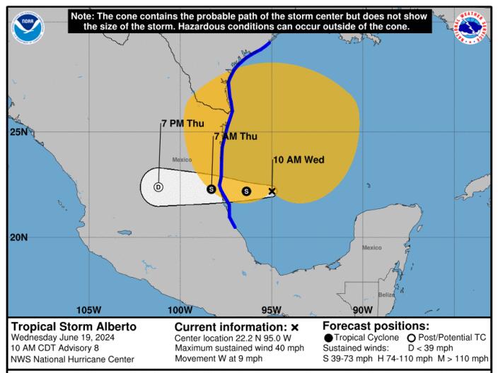 Tropical Storm Alberto, the first of the season, drenches Texas en ...