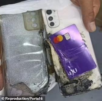 Terrifying moment cellphone EXPLODES in woman's pocket - NewsBreak
