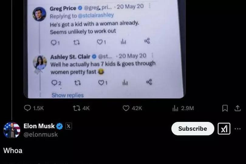 Elon Musk reacts with single word after Ashley St. Clair claims she had ...