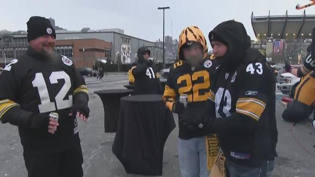 Steelers fan brave the cold ahead of Saturday's game against the ...
