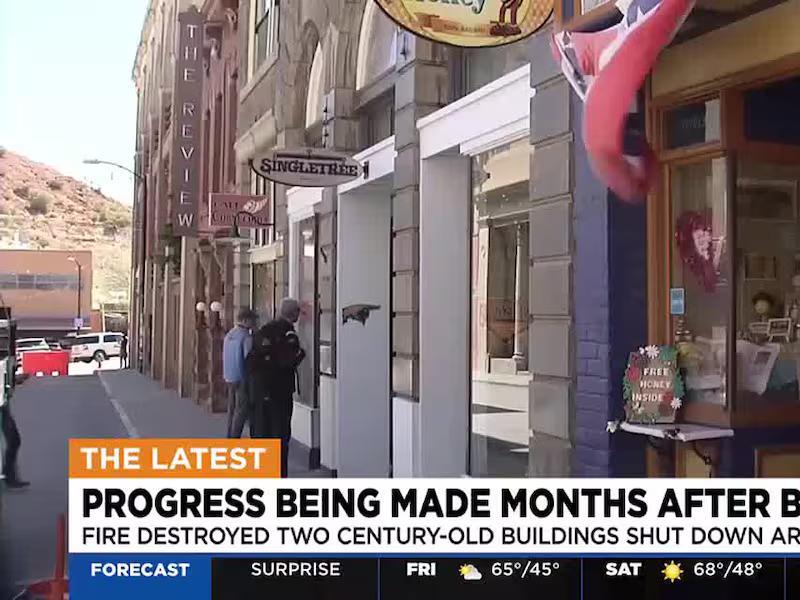 Progress ongoing months after Main Street fire in Bisbee