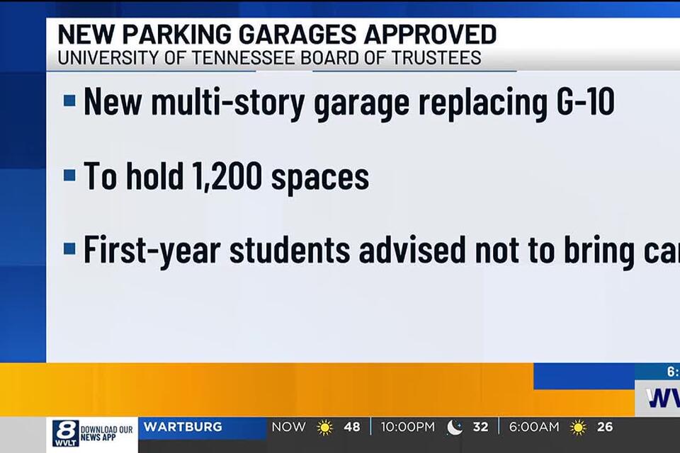 University of Tennessee approves plan to demolish part of G10 parking ...
