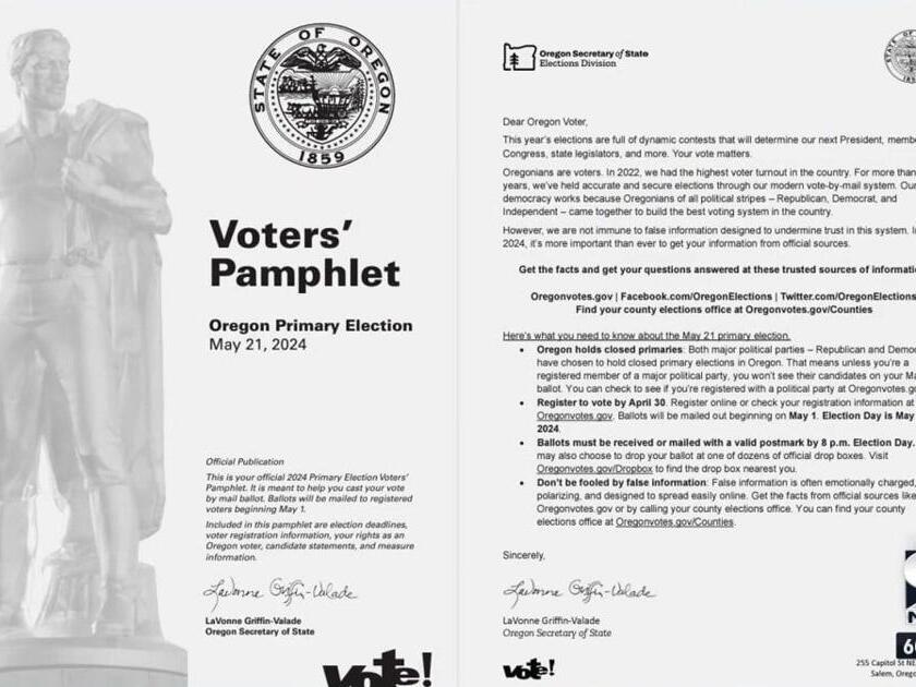 Donald Trump not on Oregon voter pamphlet