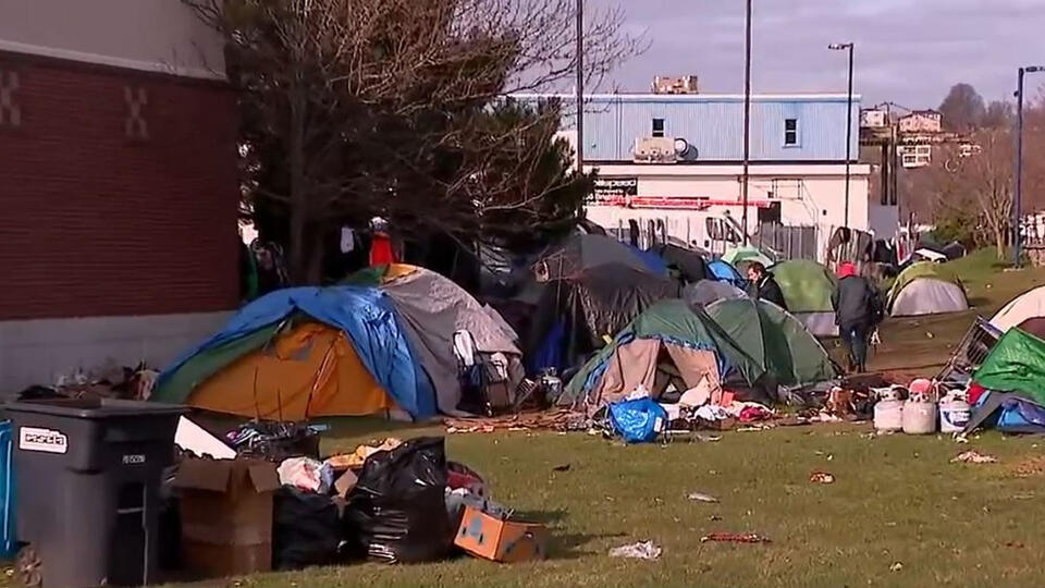 Portland to remove homeless encampment off Marginal Way - NewsBreak