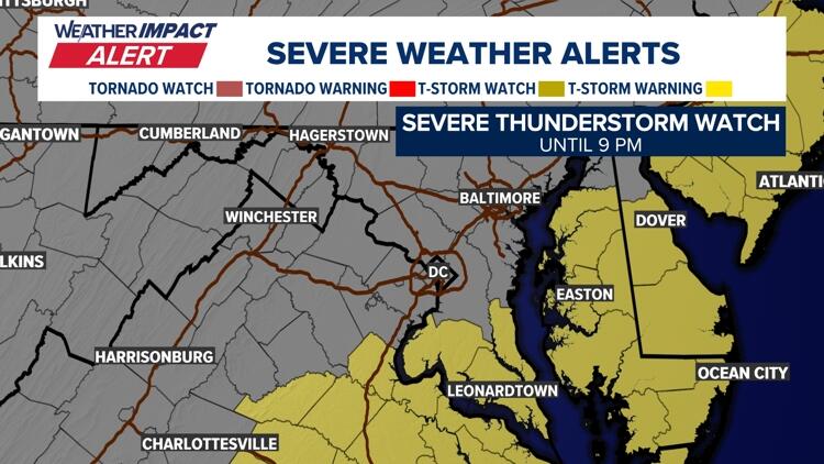 Weather Impact Alert: Plan on strong to severe storms in the DC area ...