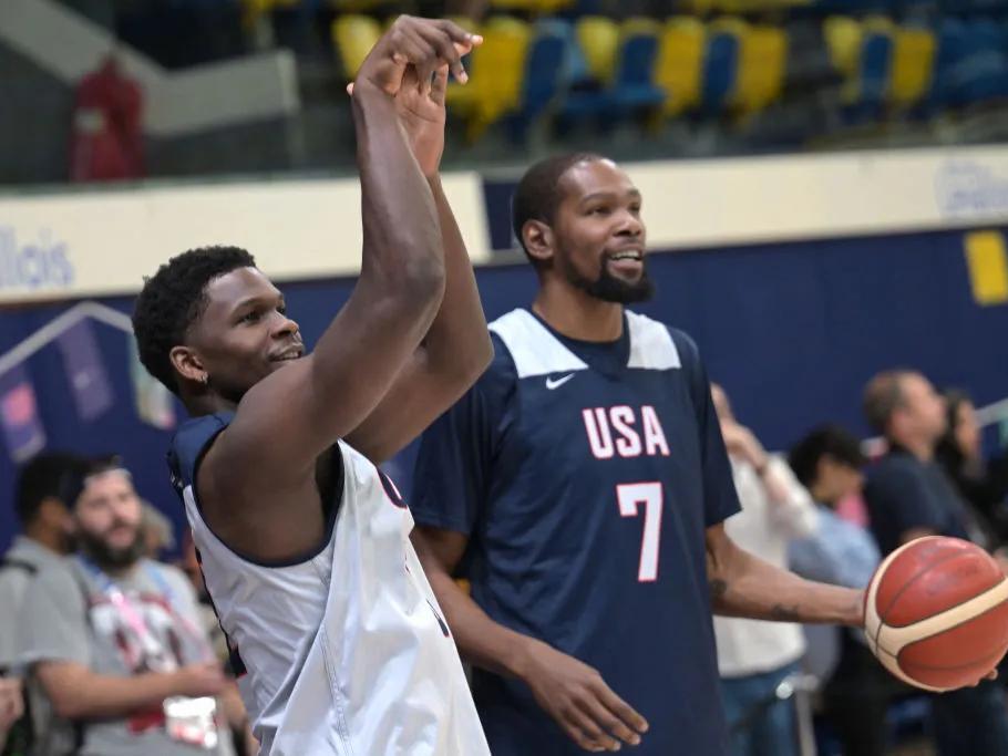 Friendly Fire: Kevin Durant Addresses Viral Photo Of Anthony Edwards Dunking On Him During Team ...