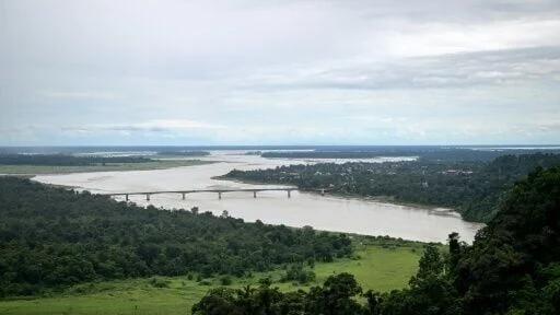 The Siang river on which the Siang Upper Multipurpose Project (SUMP), a ...