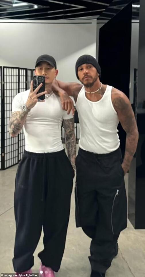 Revealed: Lewis Hamilton's new tattoo has a hidden heartfelt meaning as ...