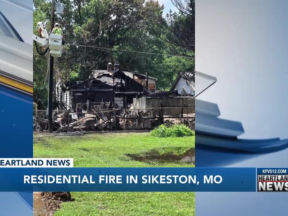 Residential fire in Sikeston, Missouri