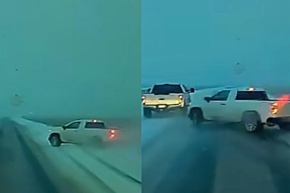WATCH: Snowfall Causes Idaho Motorist To Hydroplane Into Traffic ...