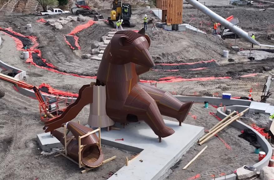 A gigantic bear slide is being built at Ralph C. Wilson Jr. Centennial ...