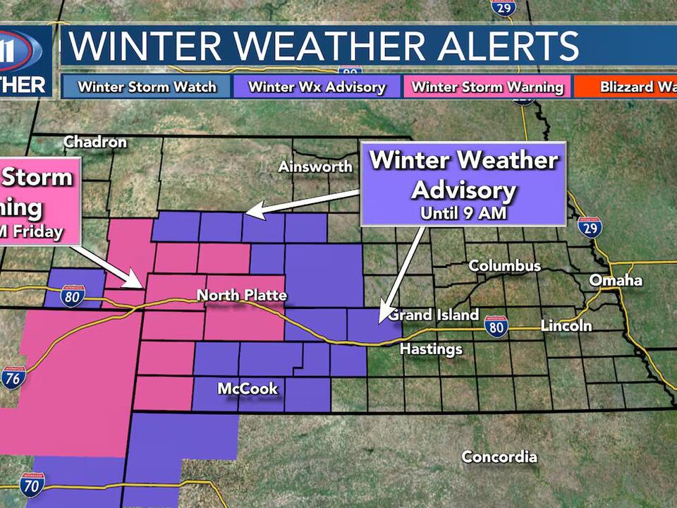 Friday Forecast: Snow chances wrap up; quick shot of cool & windy ...