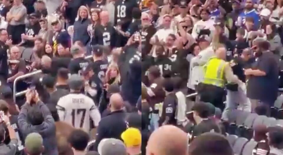 Chaos in Las Vegas: Raiders Fans Throw Punches, Bodies Fly Down the ...