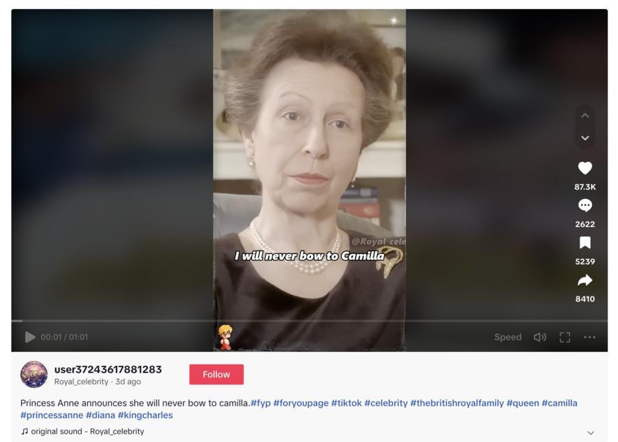 Fact Check: Video Does NOT Prove Princess Anne Publicly Said 'I Will ...