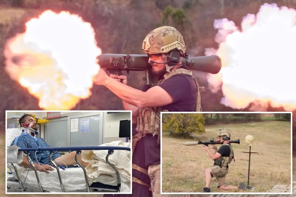 Horrifying moment Army veteran YouTuber has rocket launcher explode in ...