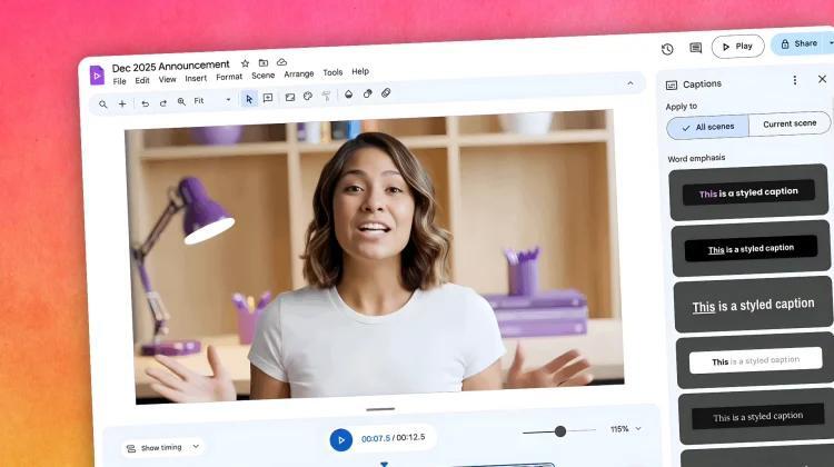 Google Vids gets a visual boost with new animated styled captions ...