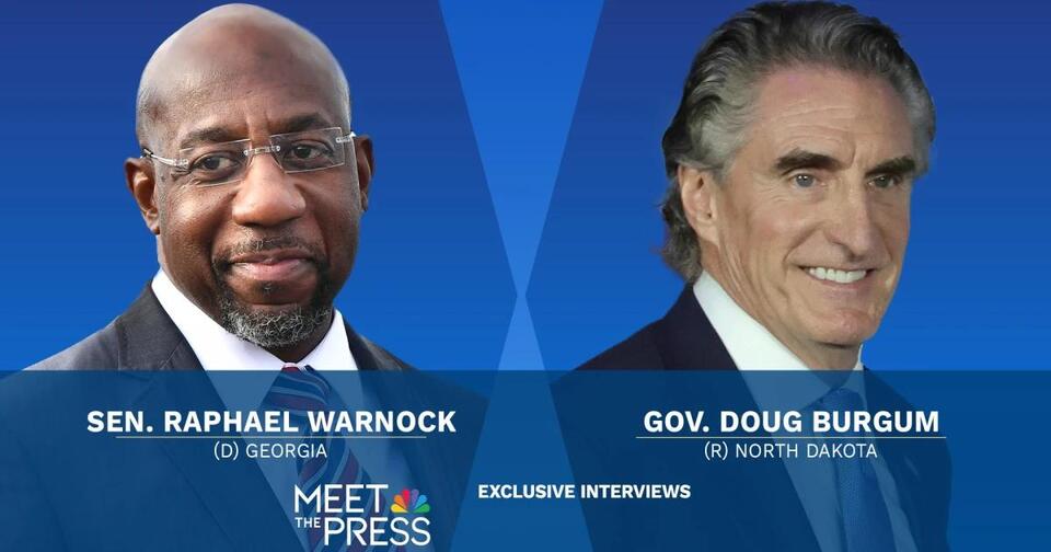June 30 — Sen. Raphael Warnock and Gov. Doug Burgum - NewsBreak